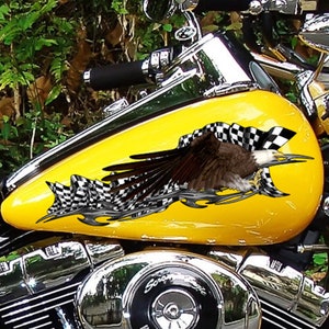 USA Racing Stickers and Decals, US Eagle Ripped Metal Motorcycle Vinyl ...