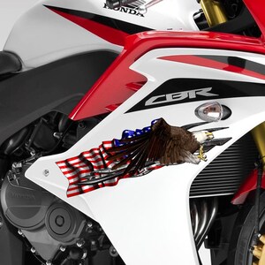 USA Racing Stickers and Decals, US Eagle Ripped Metal Motorcycle Vinyl ...
