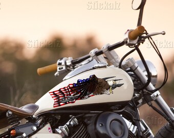 USA Racing Stickers and Decals US Eagle Ripped Metal | Etsy