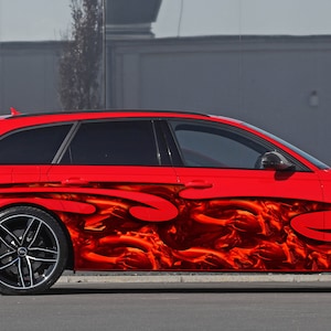 Red Dragons Car Decal, 3D Dragon Car Wrap, 3D Tribal Dragon Car Sticker ...