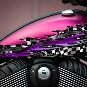 3D Checkered Flag Bike Vinyl, Racing Flag Motorcycle Stickers and ...