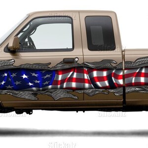Full Color Car Side Graphics USA Flag Car Vinyl USA Flag Car | Etsy