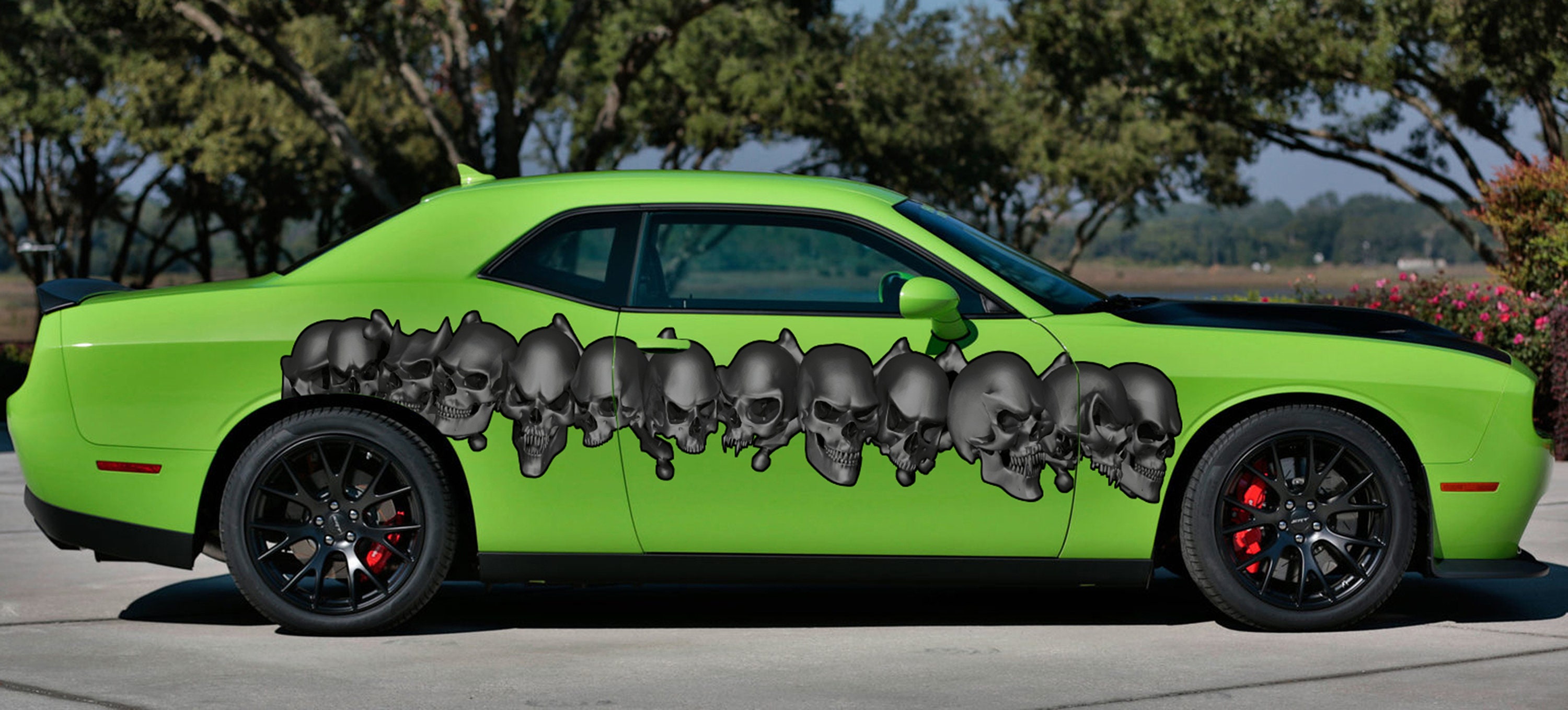 Skulls 3D Car Graphic Ripped Metal Full Color Car Vinyl - Etsy