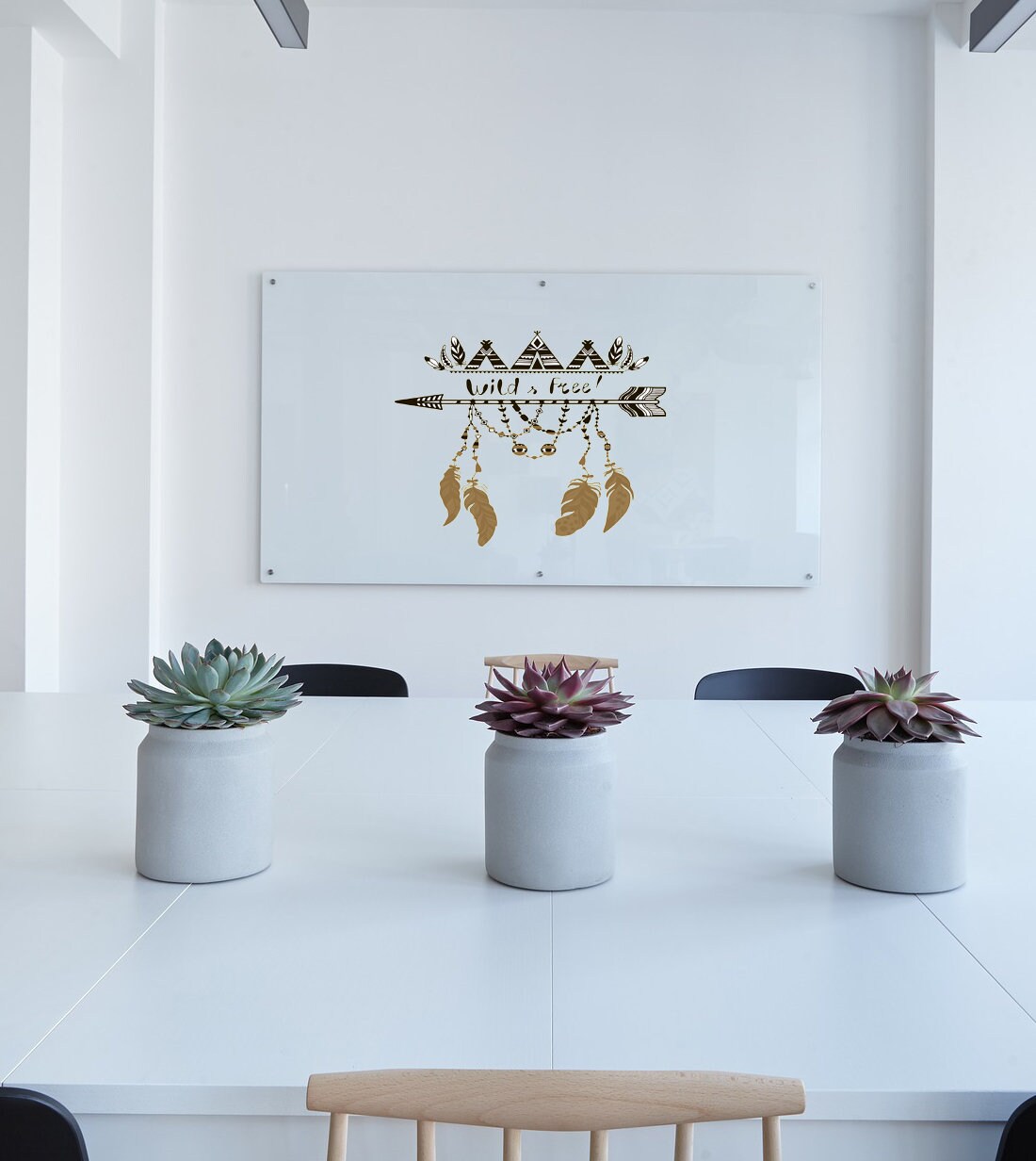 Wall Decal Art Stickers Boho Arrow Feather Wall Sticker - Etsy