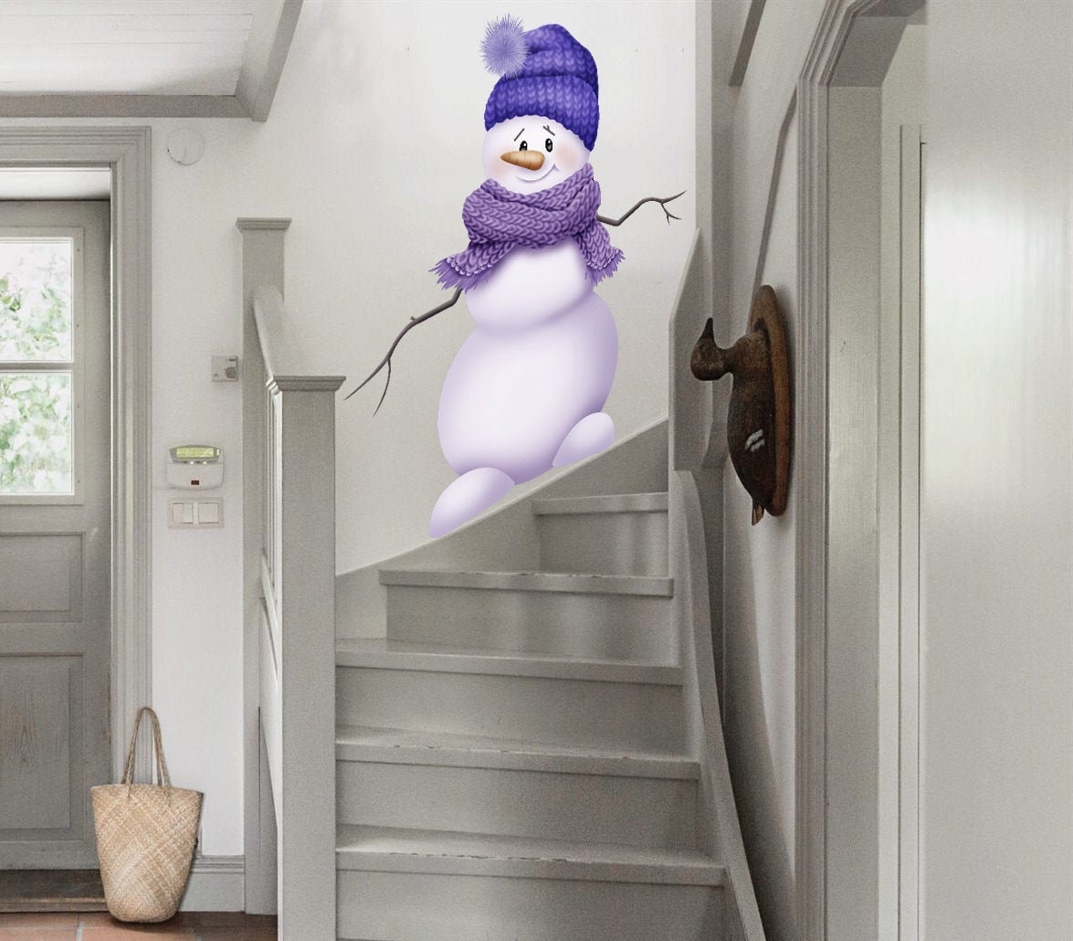 Snowman Wall decal Snowman Wall stickermodern wall art | Etsy