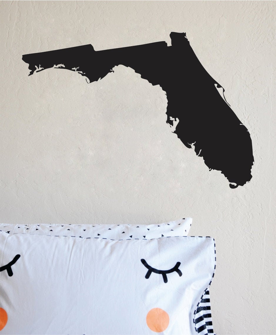 Personalized Florida Decal County Map Tracker Florida Map | Etsy