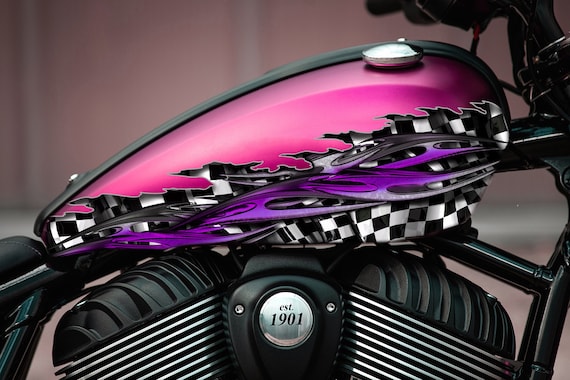 3D Checkered Flag Bike Vinyl Racing Flag Motorcycle Stickers | Etsy