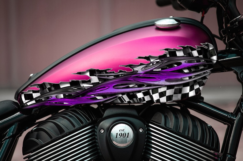 3D Checkered Flag Bike Vinyl Racing Flag Motorcycle Stickers - Etsy