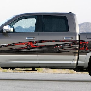 Truck Side Stickers, Tribal Racing Stripes for Trucks, 3D Tribal Ripped ...