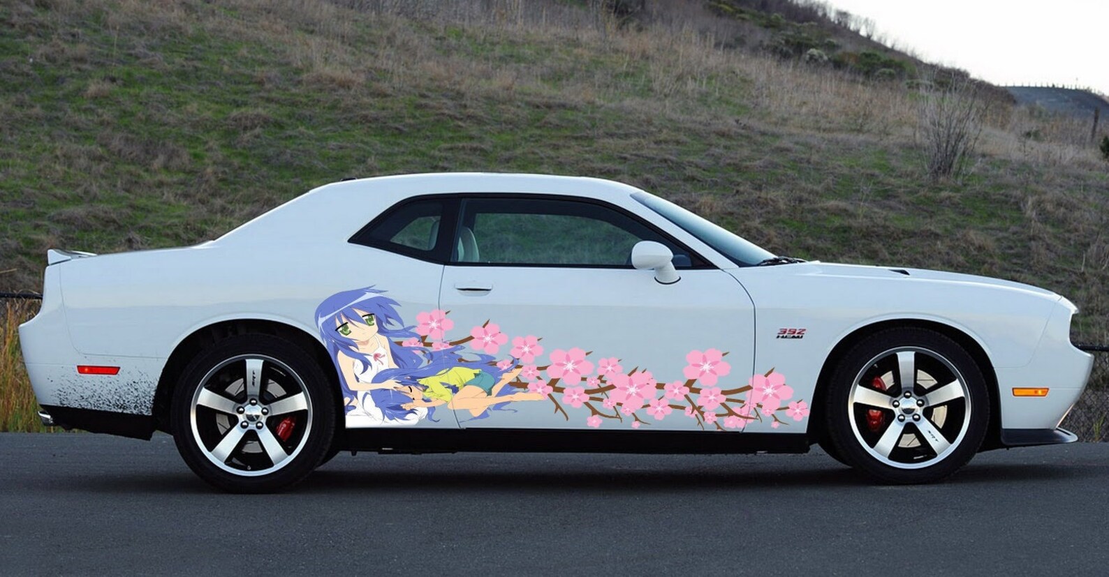 Anime Car Vinyl Decal – JDM Itasha Wrap for Hood, Door, or Side – Full ...