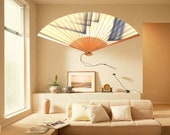 Japanese Fan Wall Decal Japanese Fan Wall Stickermodern Wall - Etsy