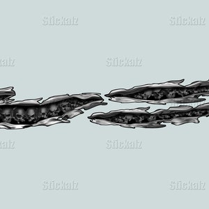 Car Vinyl Full Color Tribal Skulls Decal Full Color Side Graphics ...