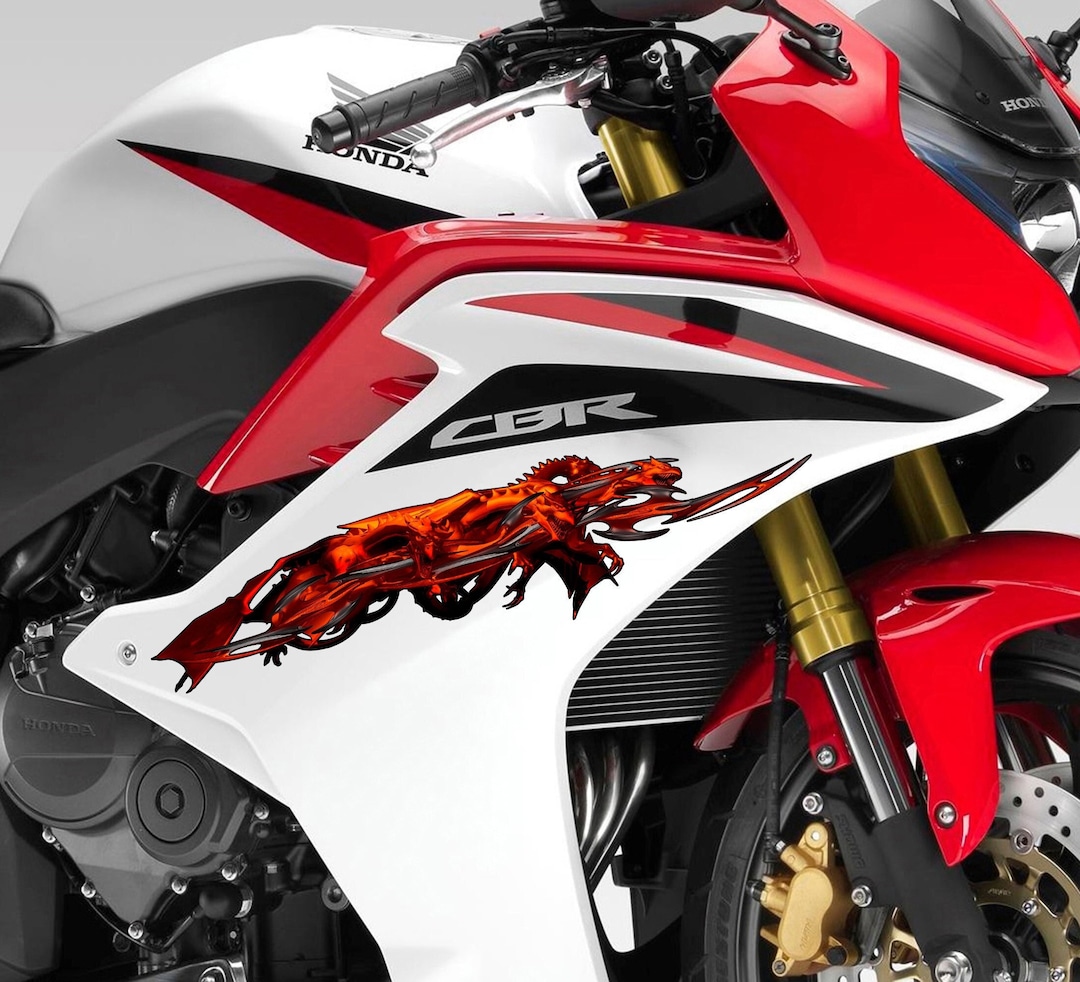 3D Dragon Motorcycle Wrap Vinyl, Lizard Bike Sticker, Dragons Full ...