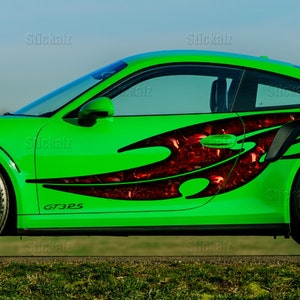 Ripped Metal Full Color Car Decor Ripped Metal Color Vinyl Design Skull ...