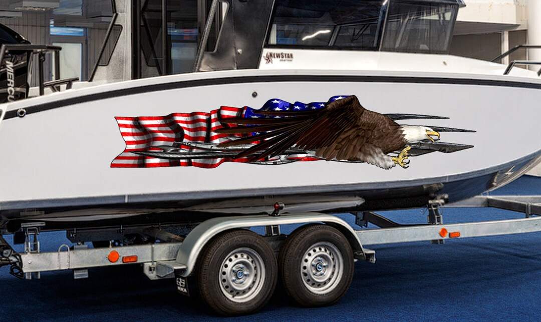 Boat Decals-yacht American Pride Graphic Decal, American Flag Sticker ...