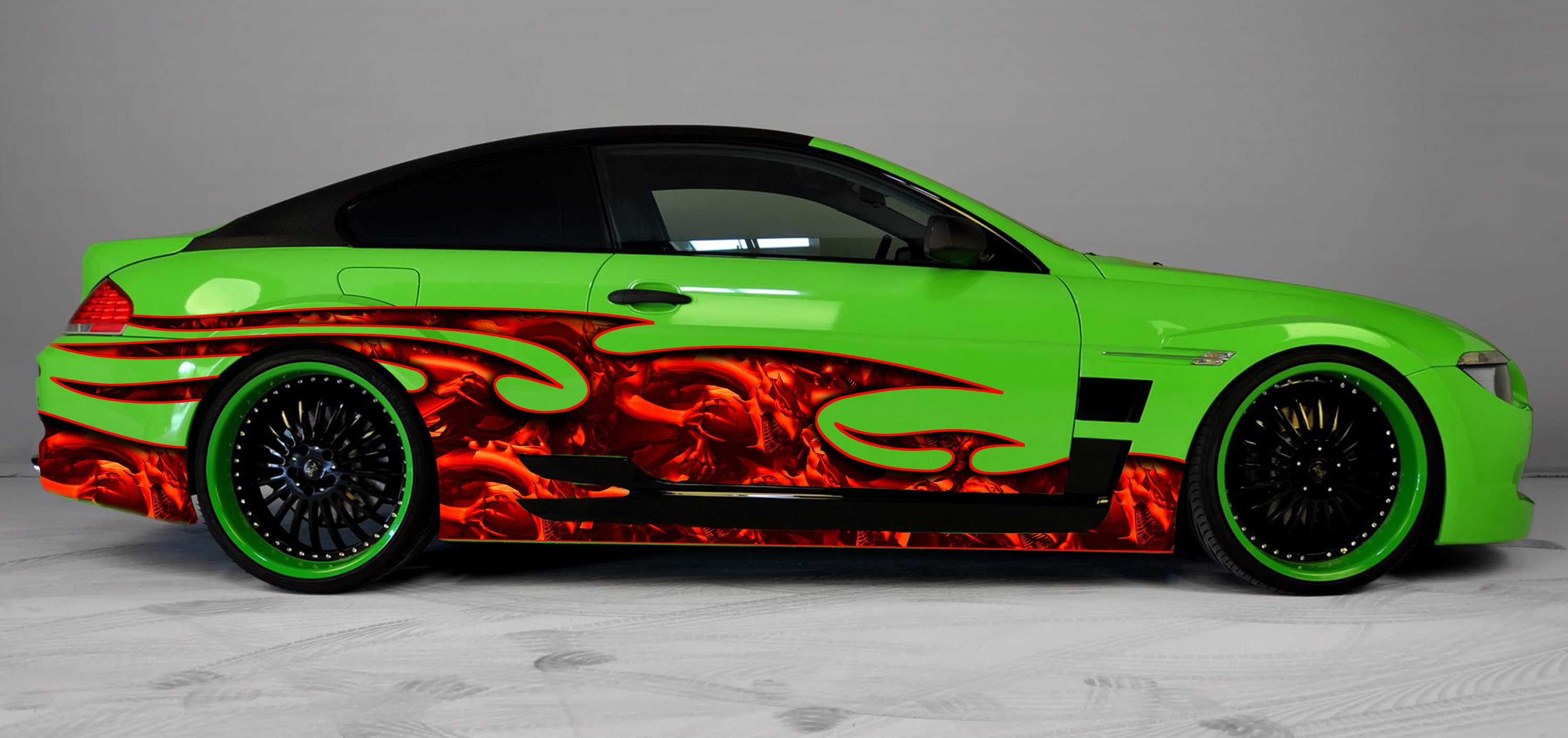 Red Dragons Car Decal, 3D Dragon Car Wrap, 3D Tribal Dragon Car Sticker ...