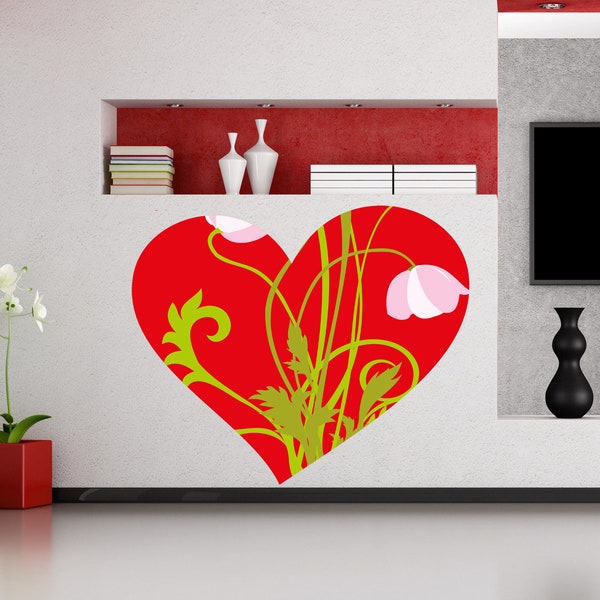 Heart Wall Decal - Etsy