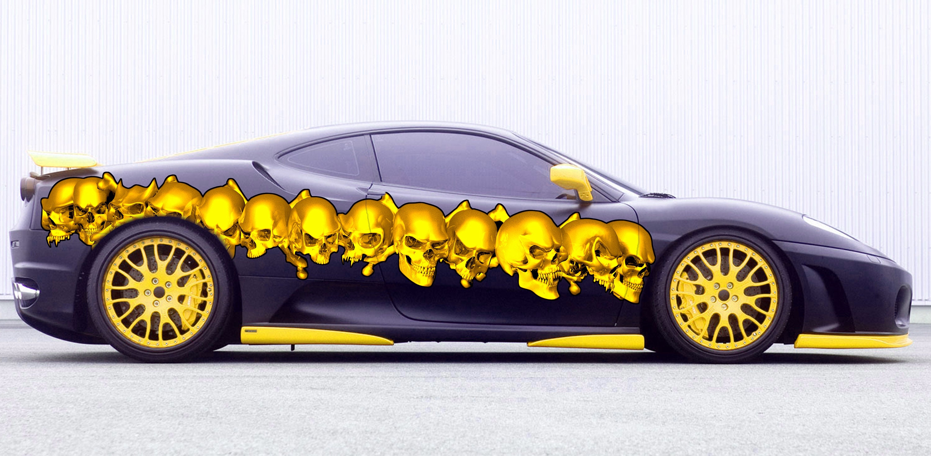 Tribal Skulls Racing Stripes Vinyl Decal Skull Full Color Car - Etsy