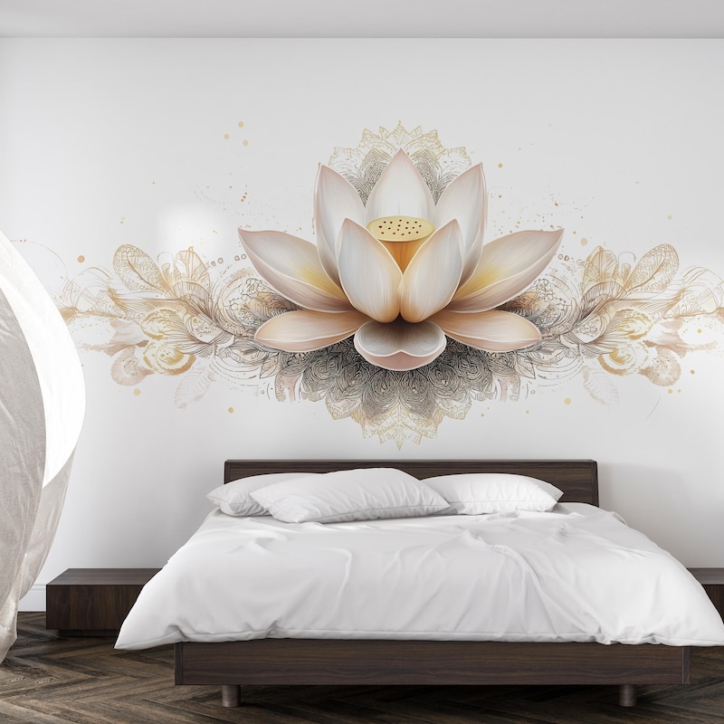 Lotus Wall Decal - Etsy