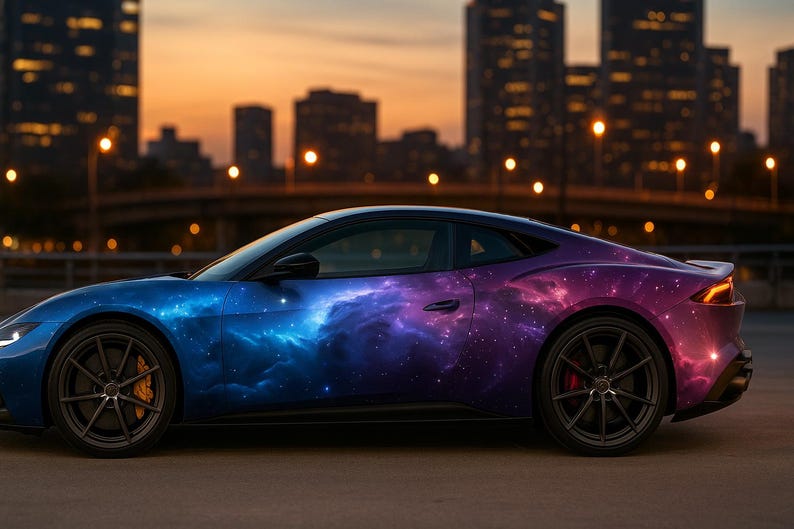 Galaxy Nebula Car Wrap | Cosmic Blue Purple Vinyl | Supercar Custom ...