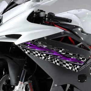 3D Checkered Flag Bike Vinyl, Racing Flag Motorcycle Stickers and ...
