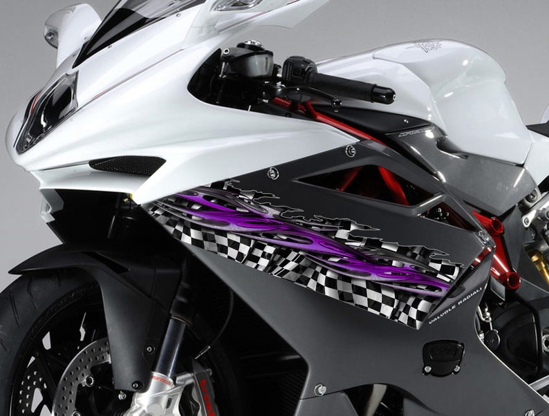 3D Checkered Flag Bike Vinyl Racing Flag Motorcycle Stickers | Etsy