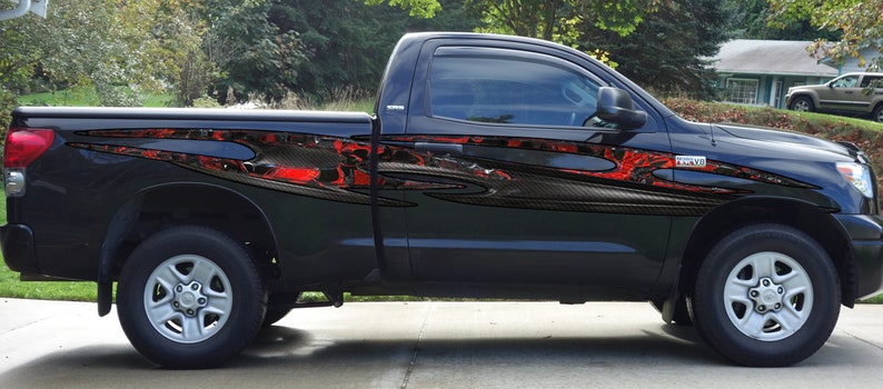 Truck Side Stickers, Tribal Racing Stripes for Trucks, 3D Tribal Ripped ...