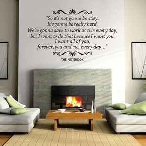 The Notebook Decal New Quote Design Vinyl Sticker Decor Motivational ...