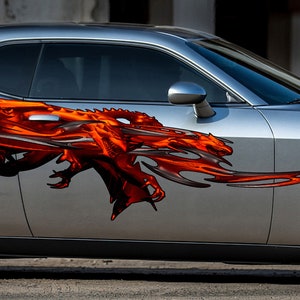Dragons Car Decal, Tribal Dragon Car Sticker, Dragon Car Graphics, 3D ...