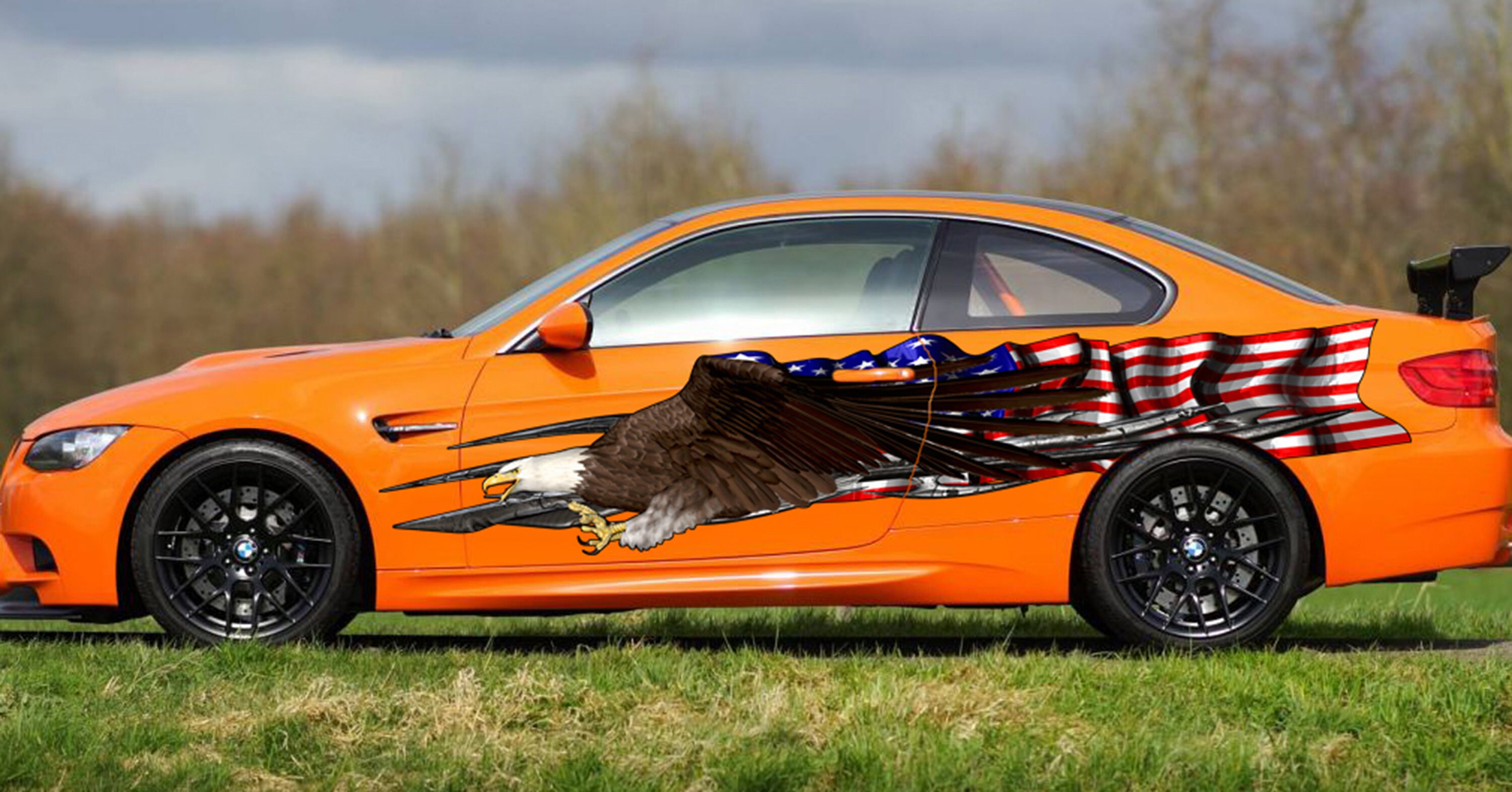 American Flag Decal Full Color Car Side Graphics Vinyl Sticker - Etsy