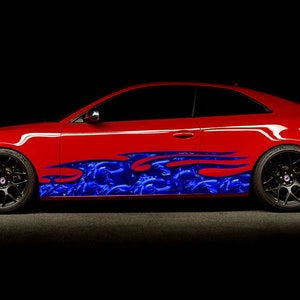 Dragons Decal, Full Color Car Side Graphics, Vinyl Sticker Dragons, Car ...