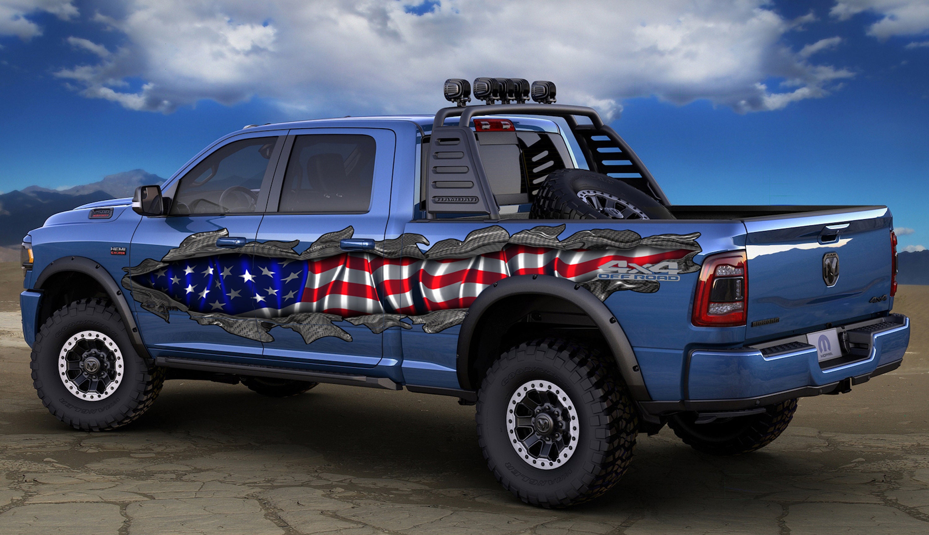 US Flag Car Wrap and Decals Ripped Metal Full Color Truck Vinyl Design ...