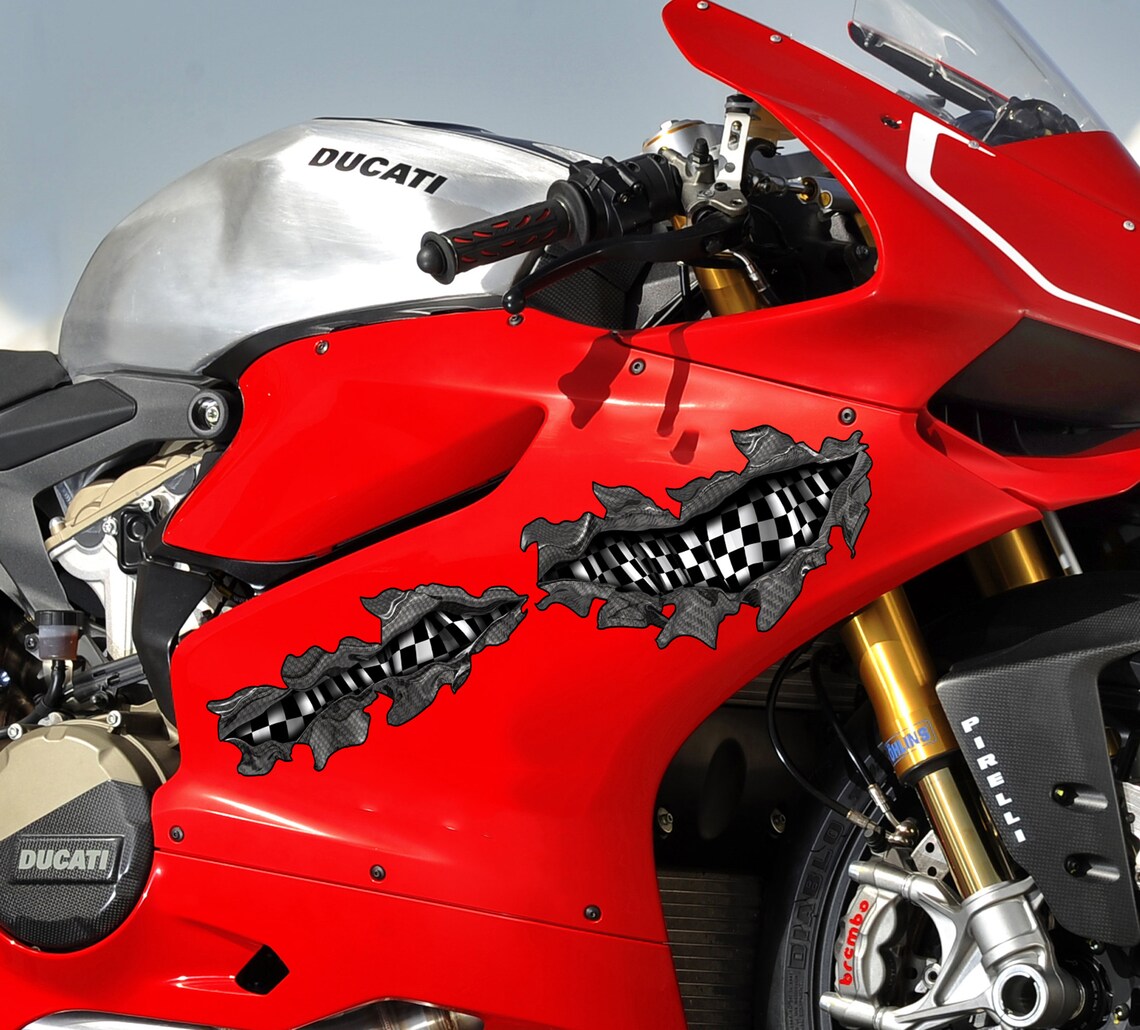 3D Tribal Ripped Metal Racing Bike Vinyl Decal Sports - Etsy