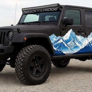 Mountain Range Car Wrap for Truck – Custom Scenic Nature Vinyl Decal ...