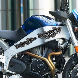 3D Tribal Ripped Metal Racing Bike Vinyl Decal, Sports Stickers ,dirt ...