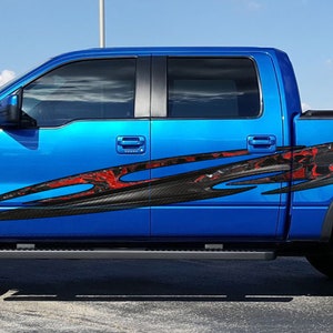 Truck Side Stickers, Tribal Racing Stripes for Trucks, 3D Tribal Ripped ...