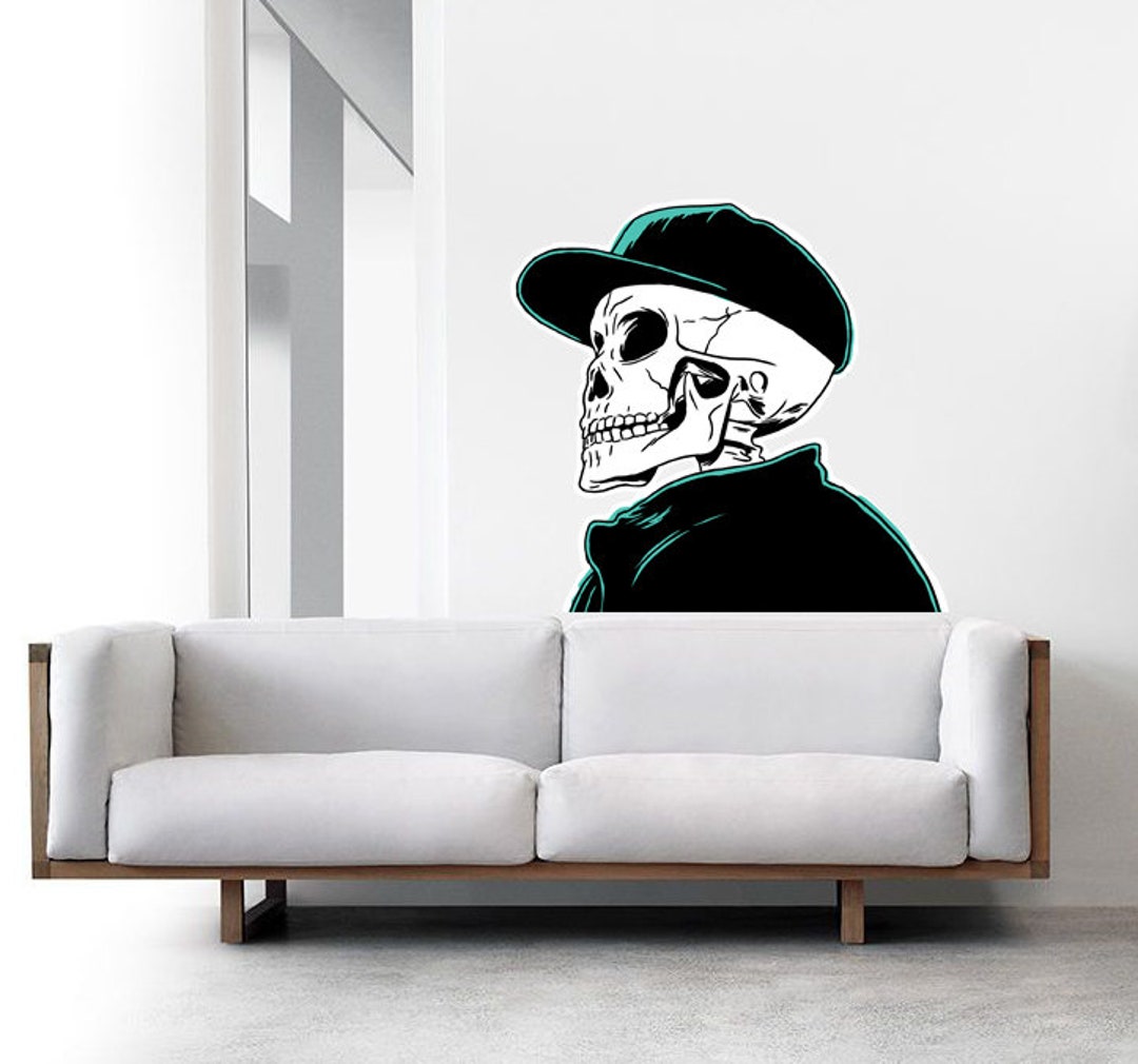 Fashion Skull Wall Decal, Skull Wall Decal Vinyl Sticker Art Décor Home ...
