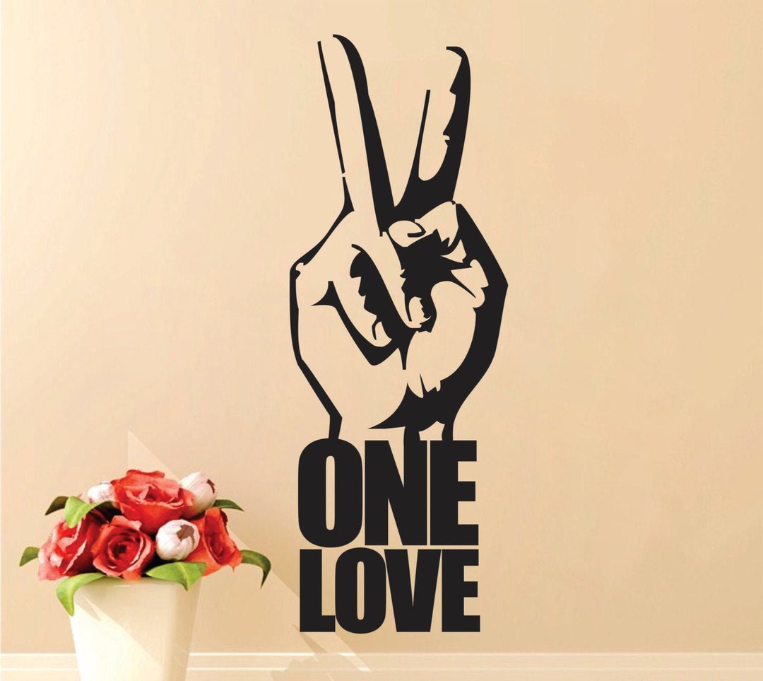 One Love Stencil MacBook New Vinyl Decal Sticker Decor – Motivational ...
