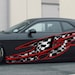 3D Checkered Flag Racing Stripes Vinyl Decal, Checkered Car Sticker ...