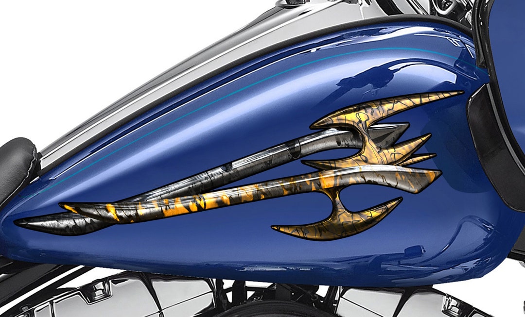 Tribal Bike Vinyl Decal, 3D Tribal Dirt Bike Full Color Sticker, Tribal ...