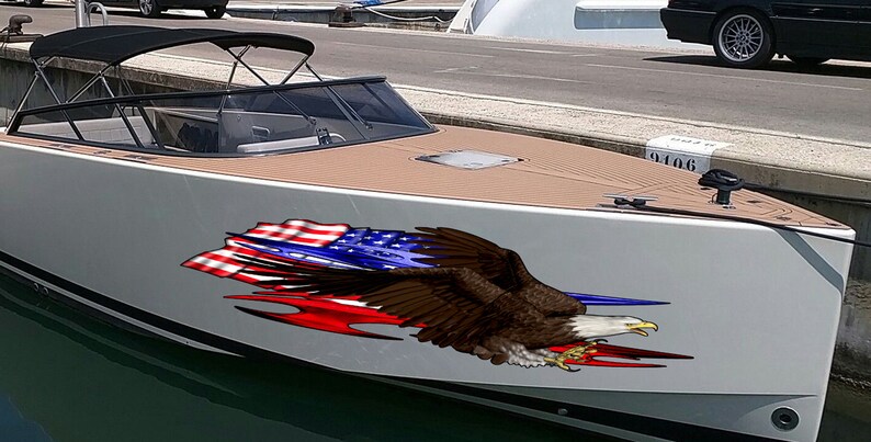 Boat Decals-yacht American Pride Graphic Decal, American Flag Sticker ...