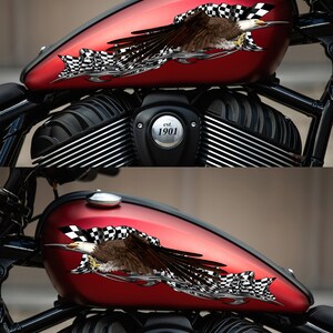 USA Racing Stickers and Decals, US Eagle Ripped Metal Motorcycle Vinyl ...