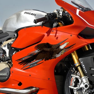 USA Racing Stickers and Decals, US Eagle Ripped Metal Motorcycle Vinyl ...