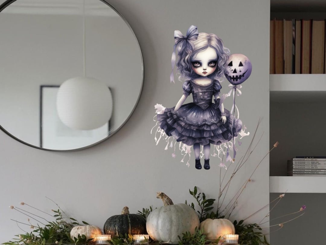 Eerie Horror Halloween Decal - Spine-chilling Vinyl Sticker for Your ...