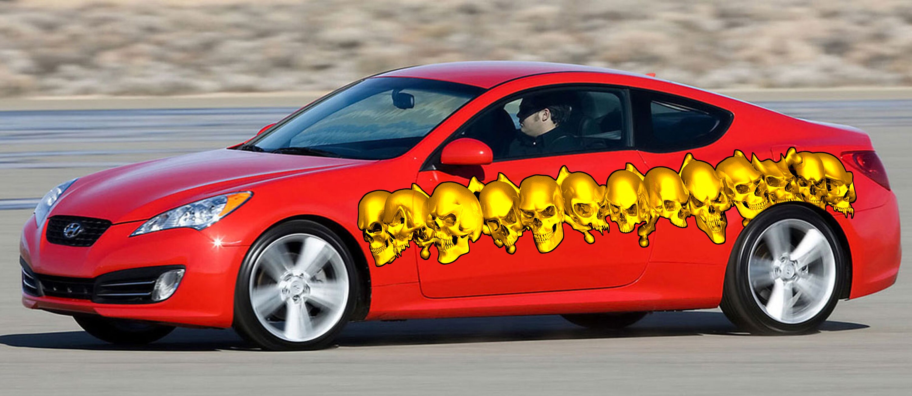 Tribal Skulls Racing Stripes Vinyl Decal Skull Full Color Car - Etsy