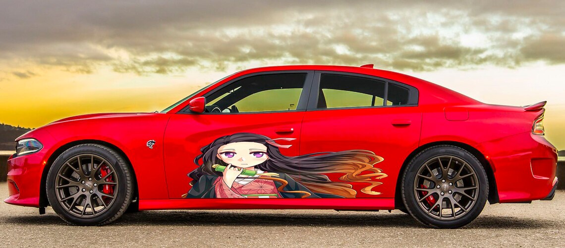 Anime Girl Car Sticker Anime Car Vinyl Decal Anime Car Wrap - Etsy
