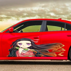 Anime Girl Car Sticker, Anime Car Vinyl Decal, Anime Car Wrap, One ...