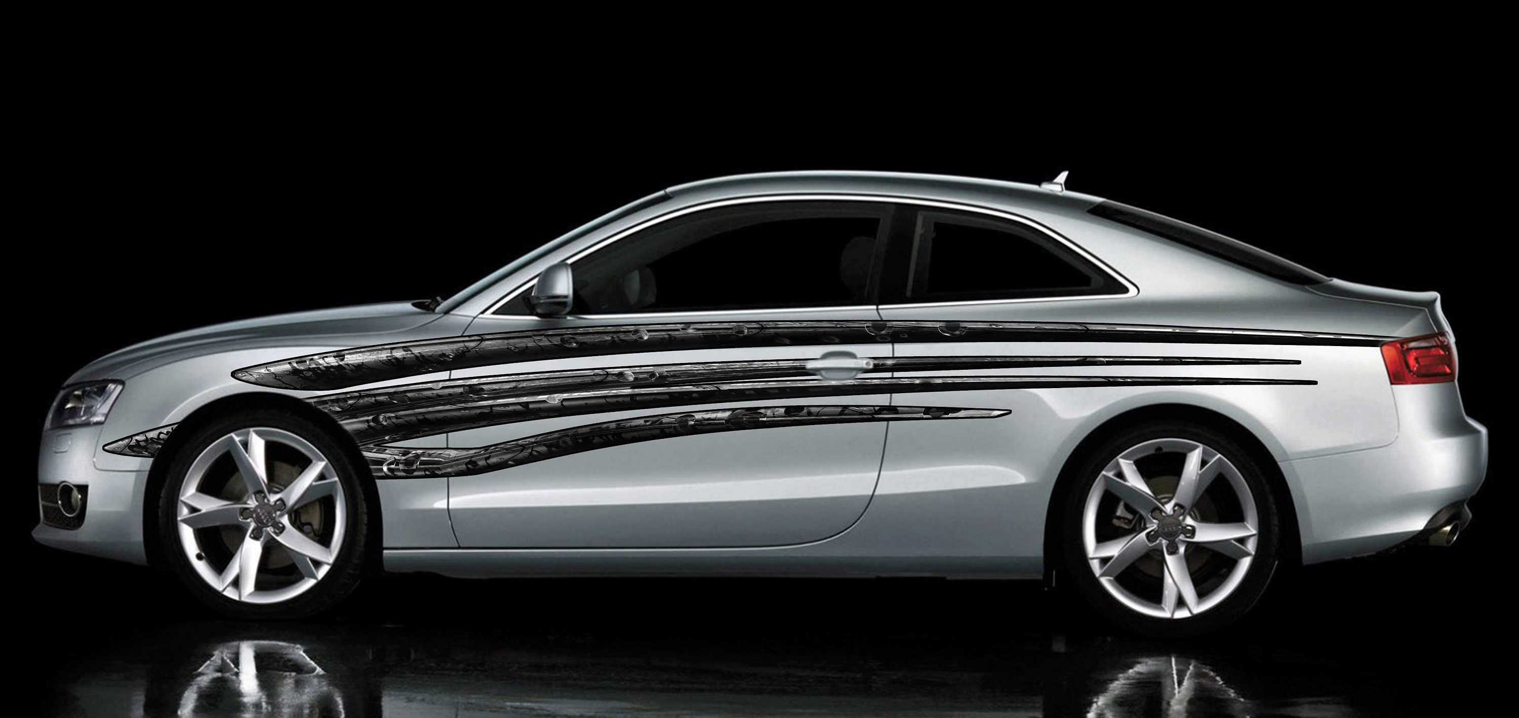 Tribal Racing Stripes Car Vinyl Decal Tribal Full Color Car - Etsy