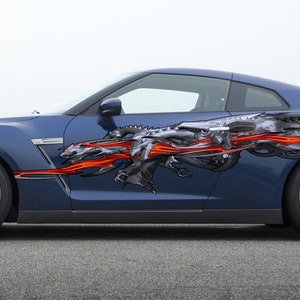 Dragons 3D Car Wrap, Lizard Full Color Vinyl Design, Dragon Street ...
