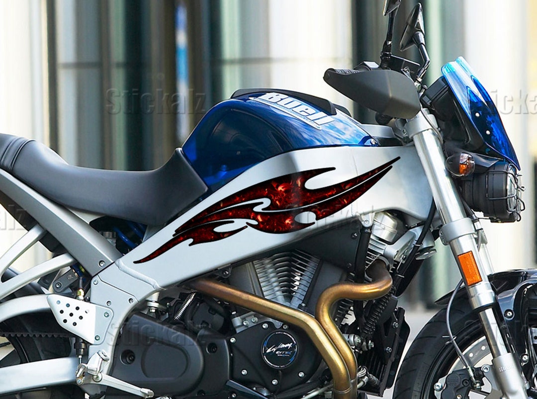 Skull Ripped Metal Motorcycle Decor, Dirt Bike Wrap, Sport Bike Cruiser ...